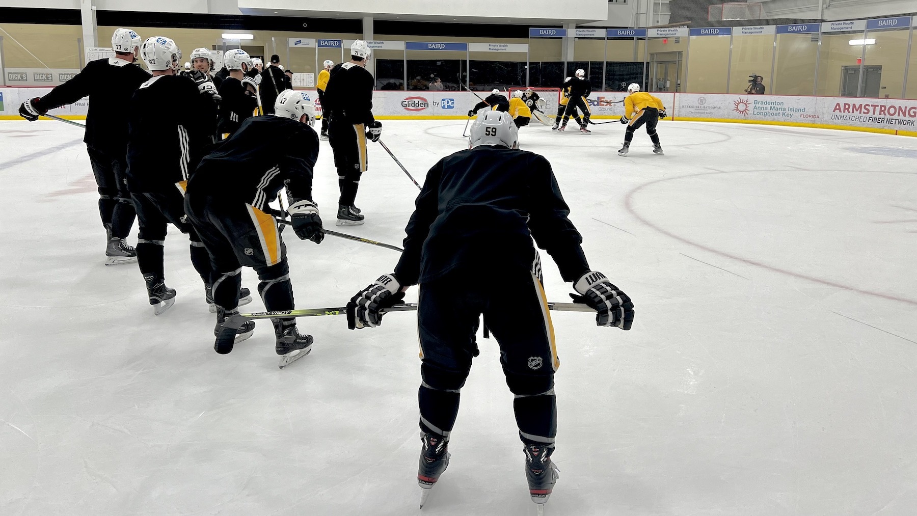 Penguins practice, 11 a.m.