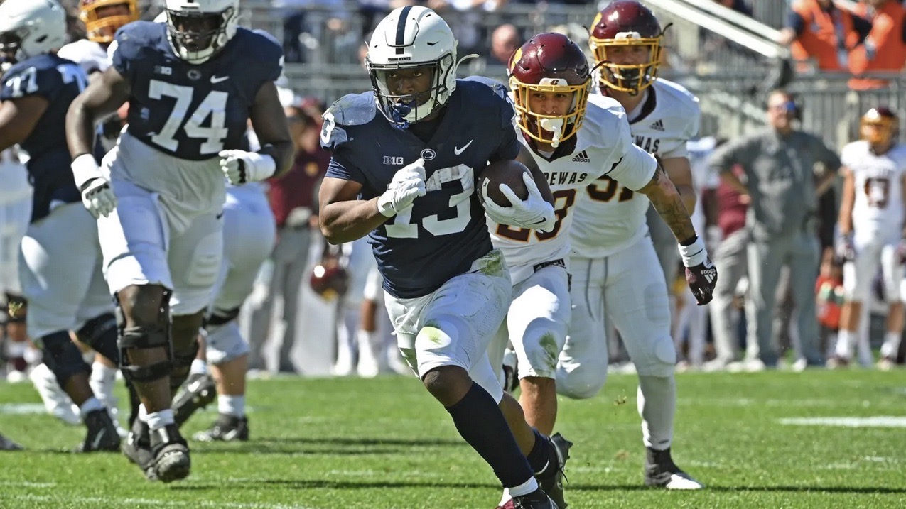 Penn State's Allen compares his running style to a former Steelers tailback
