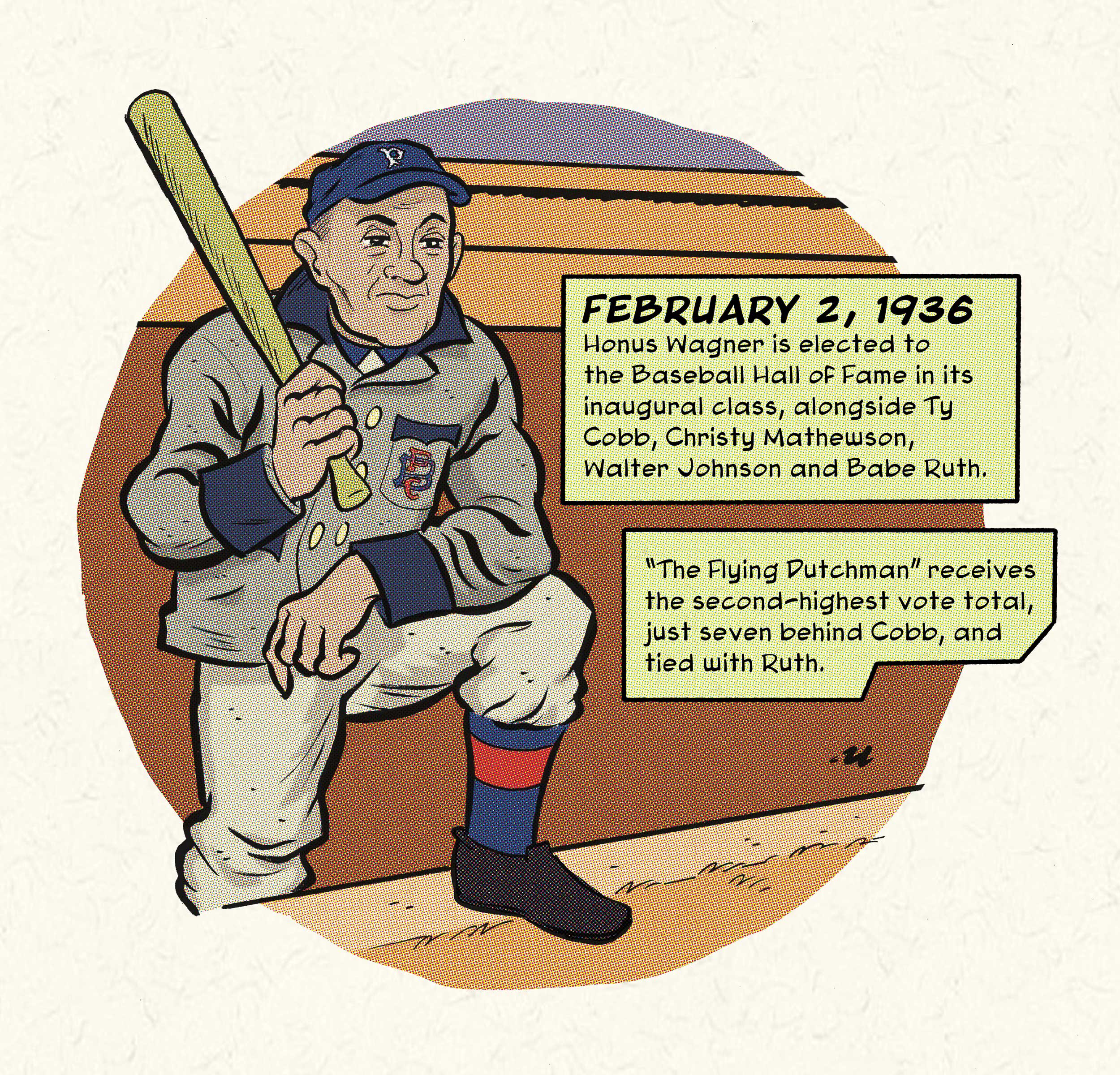 Cartoon Canon: Honus inaugurates the Hall!