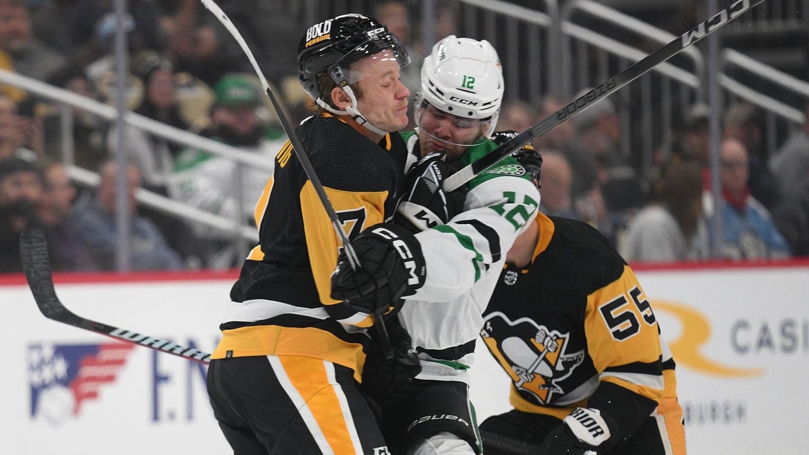 Penguins defenseman John Ludvig injured in NHL debut vs. Stars