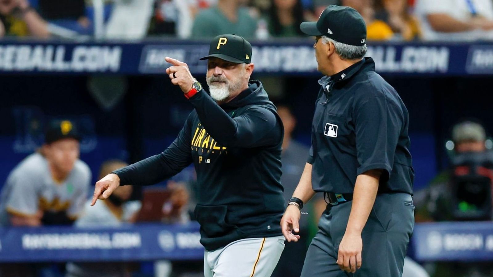 Pirates' Derek Shelton ejected over 'disagreement' with inconsistent ...